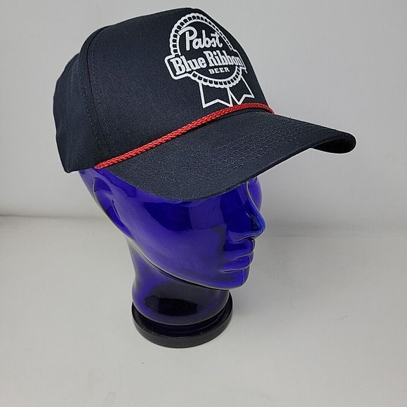 Pbr | Accessories | Pbr Snapback Rope Hat Pabst Blue Ribbon Black Beer ...